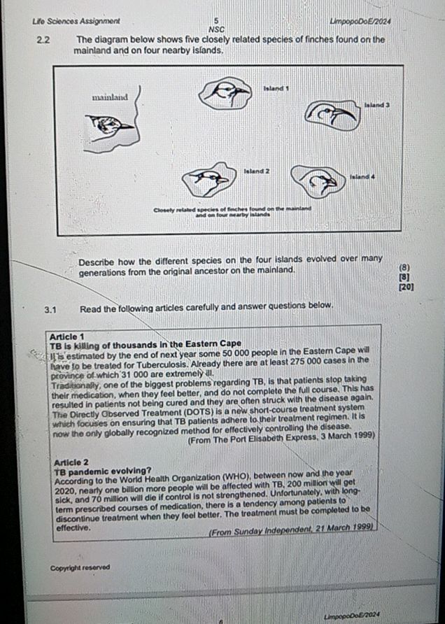 Lifo Sclences Assignment 5 LimpopoDoE/2024 | StudyX