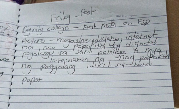 Friday - Past Dignity collage - First peta | StudyX