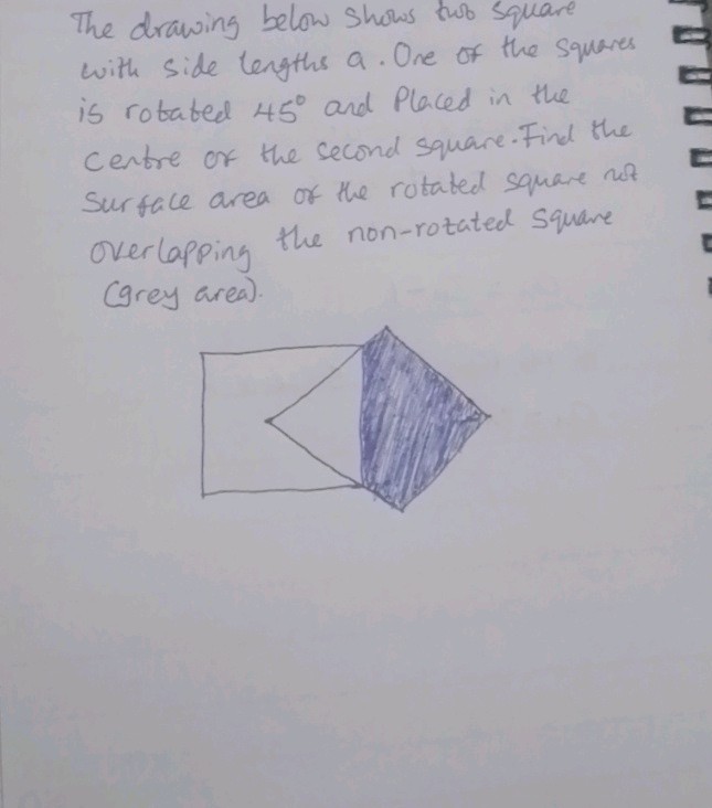 The drawing below shows two square with | StudyX