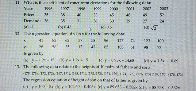 11 What is the coefficient of concurrent | StudyX
