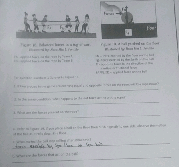 Figure 18 Balanced forces in a tug-of-war | StudyX