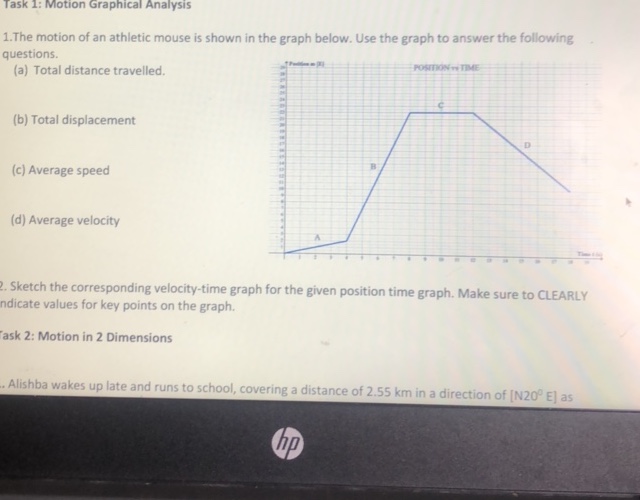 Task 1 Motion Graphical Analysis 1The | StudyX