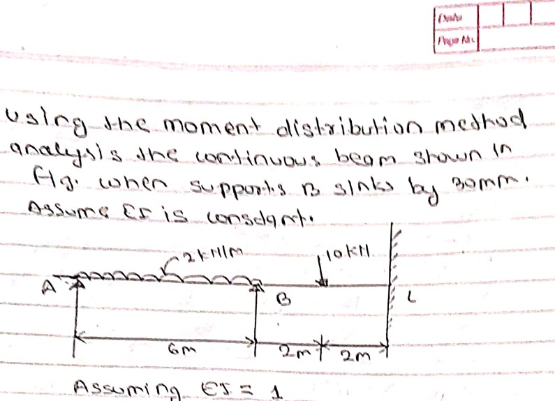 iva Therem Mi Using the moment distribution | StudyX