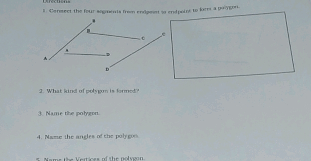 Directions 1 Connect the four negrnents | StudyX