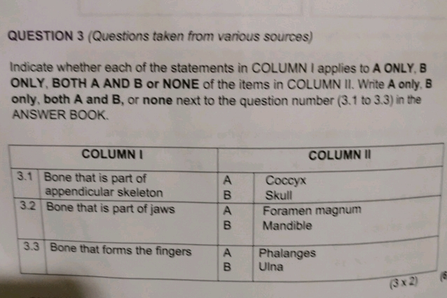 QUESTION 3 (Questions taken from various | StudyX
