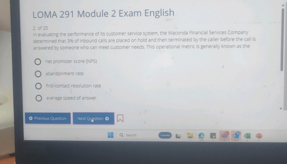 LOMA 291 Module 2 Exam English 2 of 20 In | StudyX