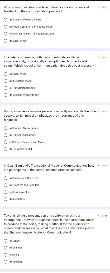 Which communication model emphasizes the | StudyX