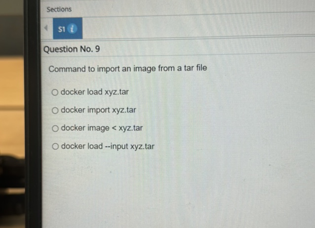 Sections s1 i Question No 9 Command to | StudyX