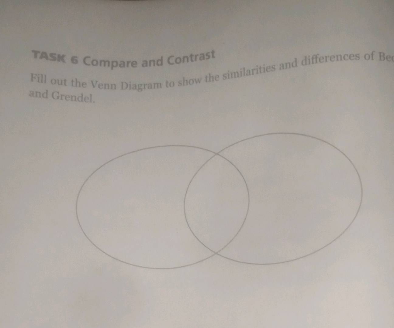 TASK 6 Compare and Contrast Fill out the | StudyX