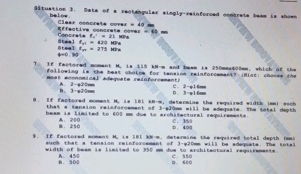Situation 3 Data of a rectangular | StudyX