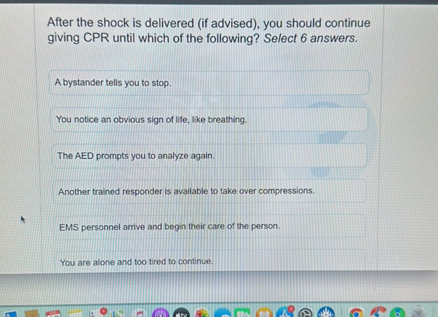 After the shock is delivered (if advised)