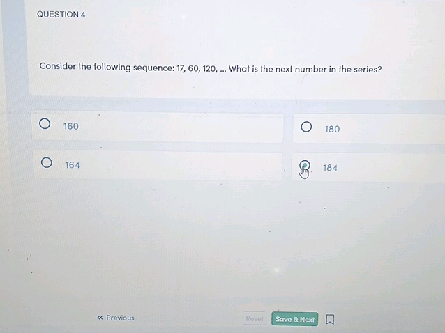QUESTION 4 Consider the following sequence | StudyX