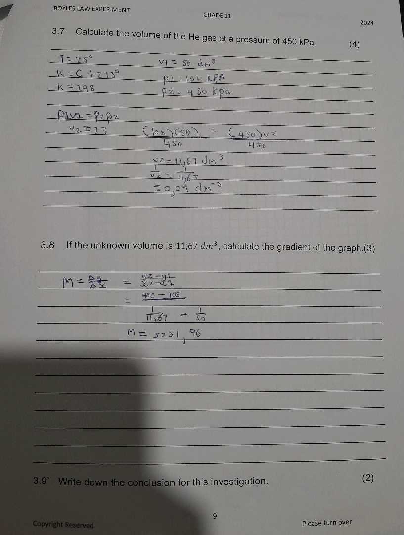 BOYLES LAW EXPERIMENT GRADE 11 2024 37 | StudyX