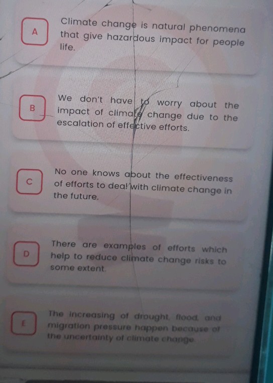 A Climate change is natural phenomena that | StudyX