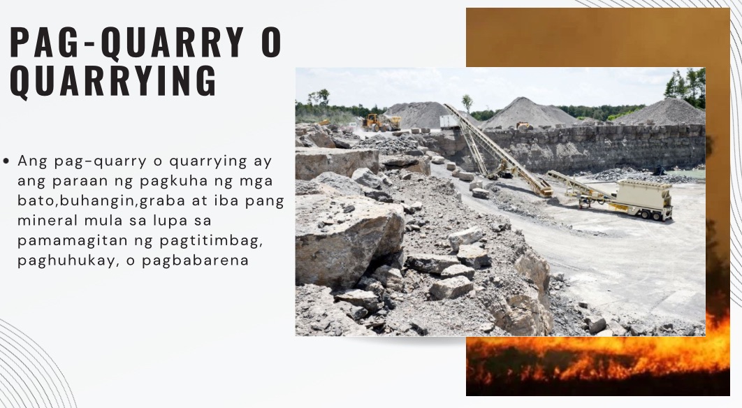 PAG-QUARRYO QUARRYING - Ang pag-quarry o | StudyX