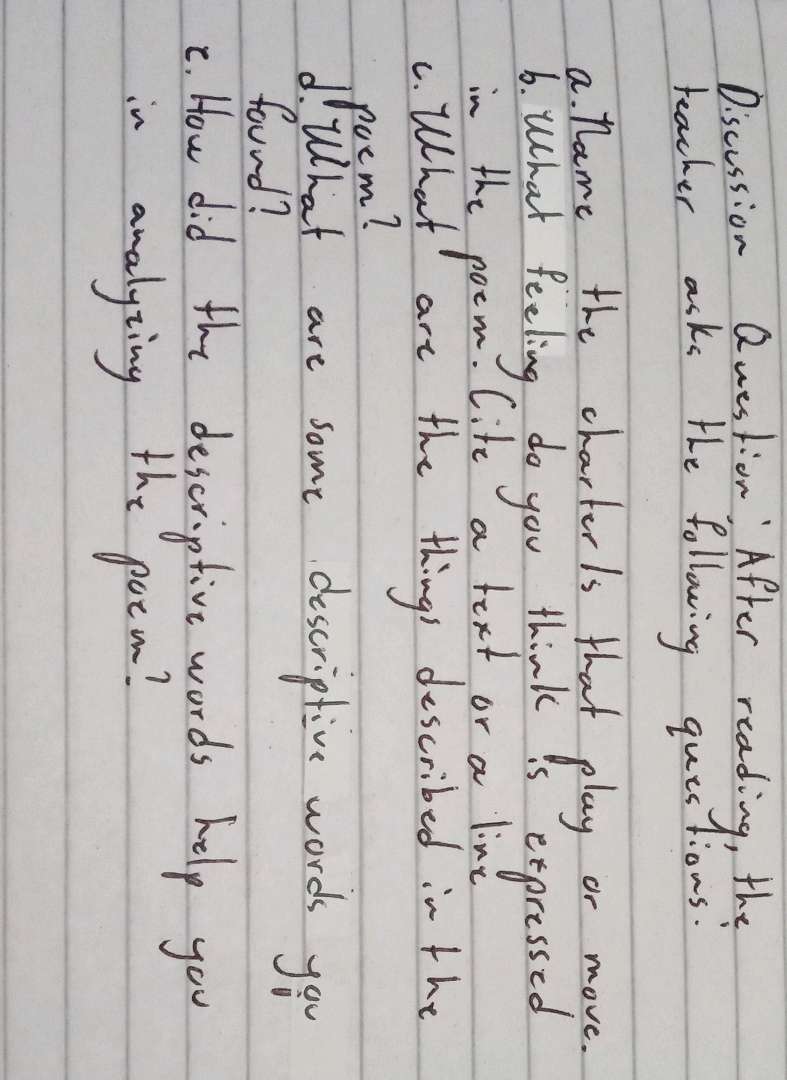 Discussion Question After reading the | StudyX