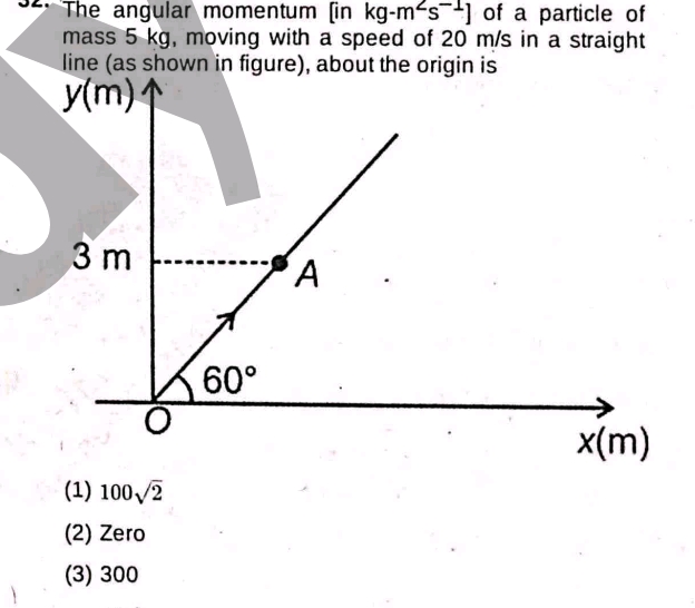 52 The angular momentum in kg- m2 s-1 of | StudyX