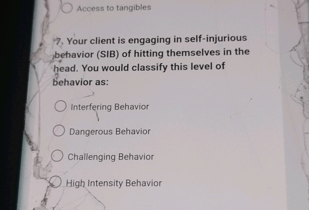 Access to tangibles 7 Your client is | StudyX