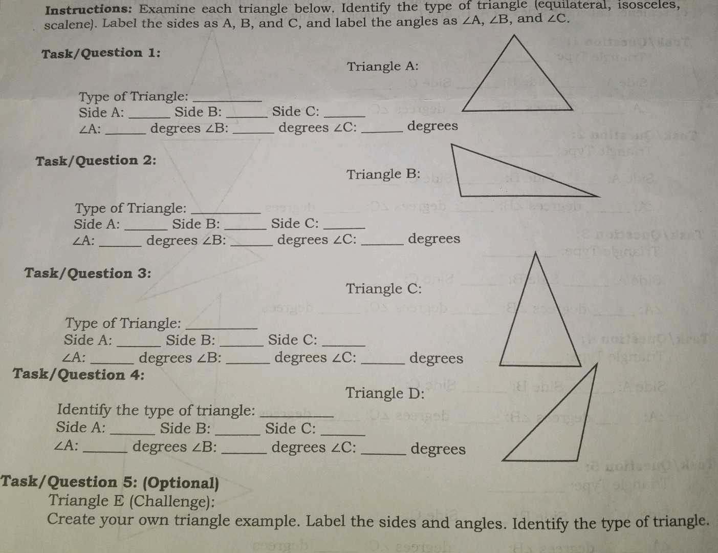 Instructions Examine each triangle below | StudyX