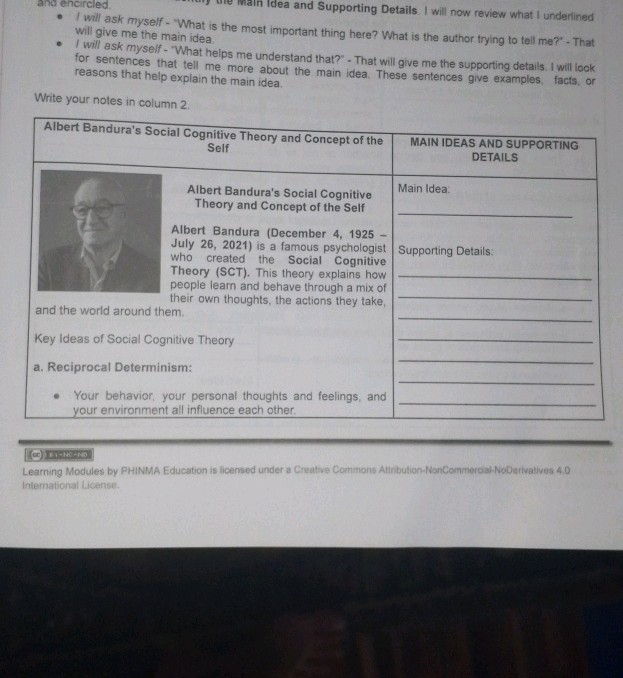 and encircled Main Idea and Supporting | StudyX