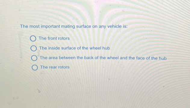 The most important mating surface on any