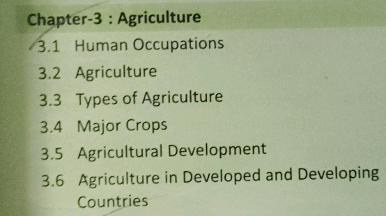 Chapter-3 Agriculture 31 Human Occupations | StudyX