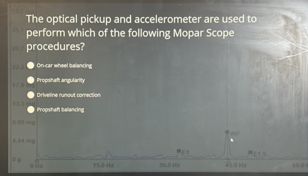 The optical pickup and accelerometer are