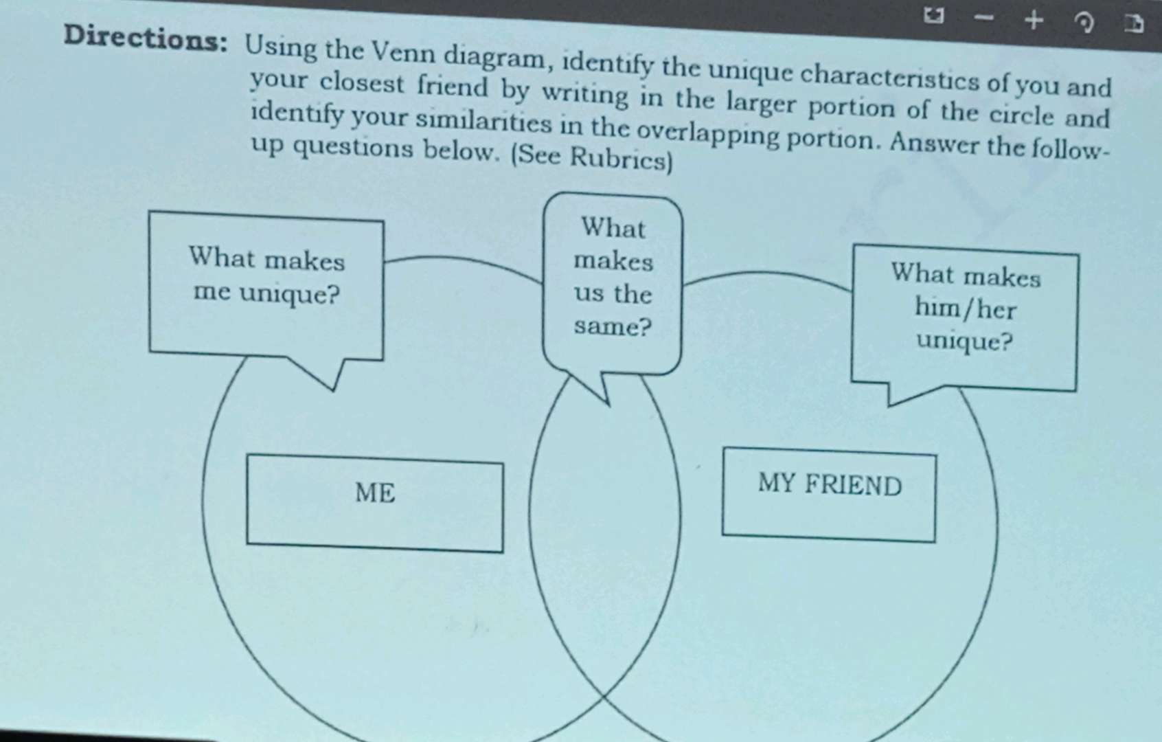 Directions Using the Venn diagram identify | StudyX