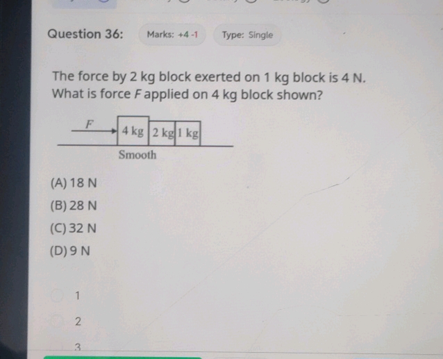 Question 36 Marks +4-1 Type Single The | StudyX