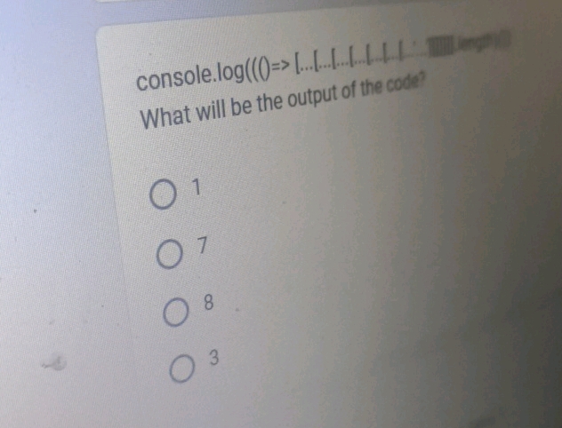 consolelog (( ) What will be the output of | StudyX