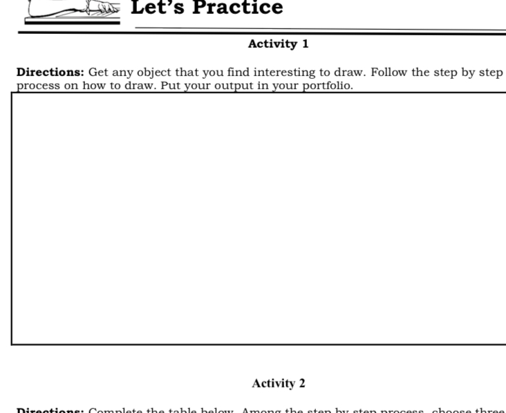 Lets Practice Activity 1 Directions Get any | StudyX