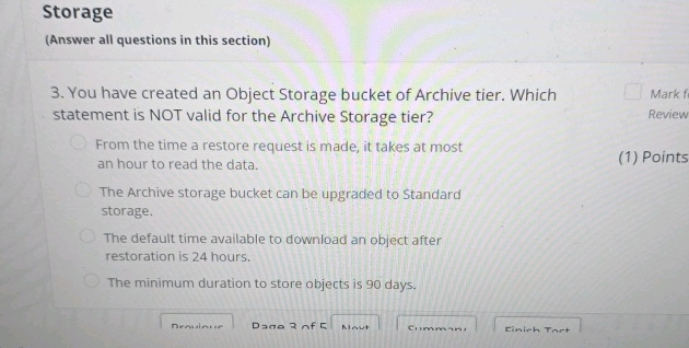 Storage (Answer all questions in this | StudyX