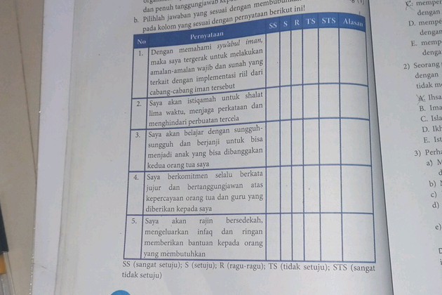 b Pilihlah jawaban yang sesuai dengan men | StudyX