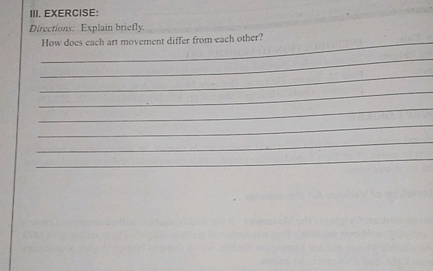 III EXERCISE Directions Explain briefly | StudyX