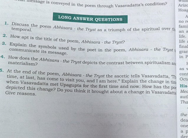 message is conveyed in the poem through | StudyX