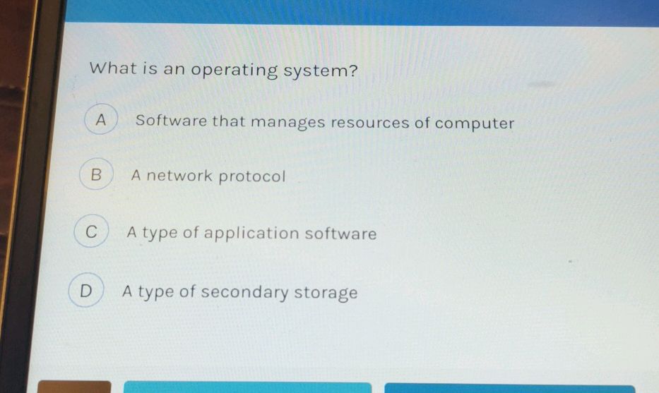 What is an operating system A Software that | StudyX