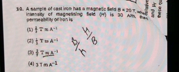 10 A sample of cast iron has a magnetic | StudyX