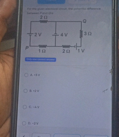 For the given electrical circuit the | StudyX