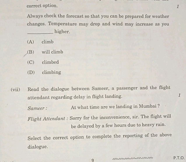 correct option Always check the forecast so