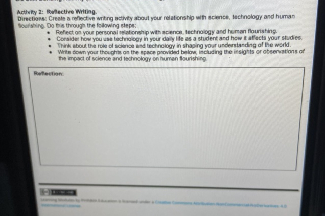 Activity 2 Reflective Writing Directions | StudyX