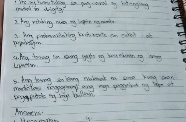 1 To ay tumutuloy sa pag aaval ing | StudyX