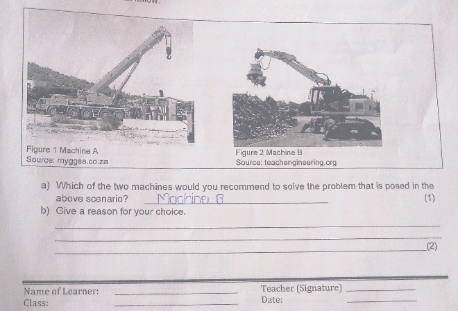 Figure 1 Machine A Source myggsacoza Figure | StudyX
