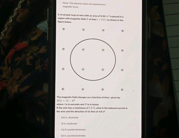 None The electron does not experience a | StudyX