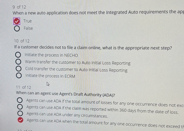 9 of 12 When a new auto application does | StudyX
