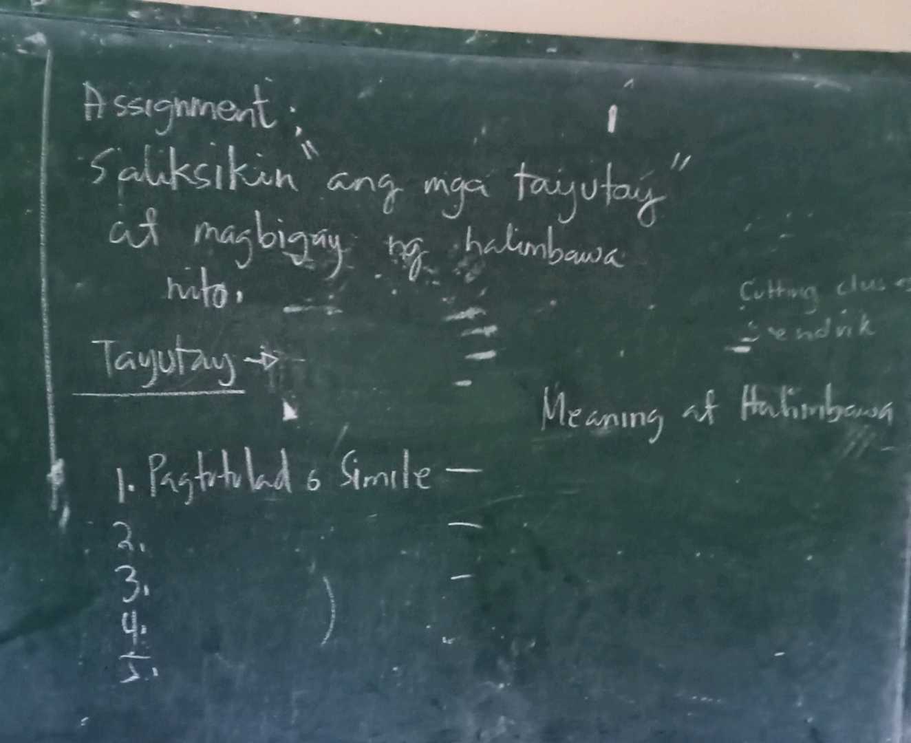 Assigninent Saliksikin ang mga taijutay at | StudyX