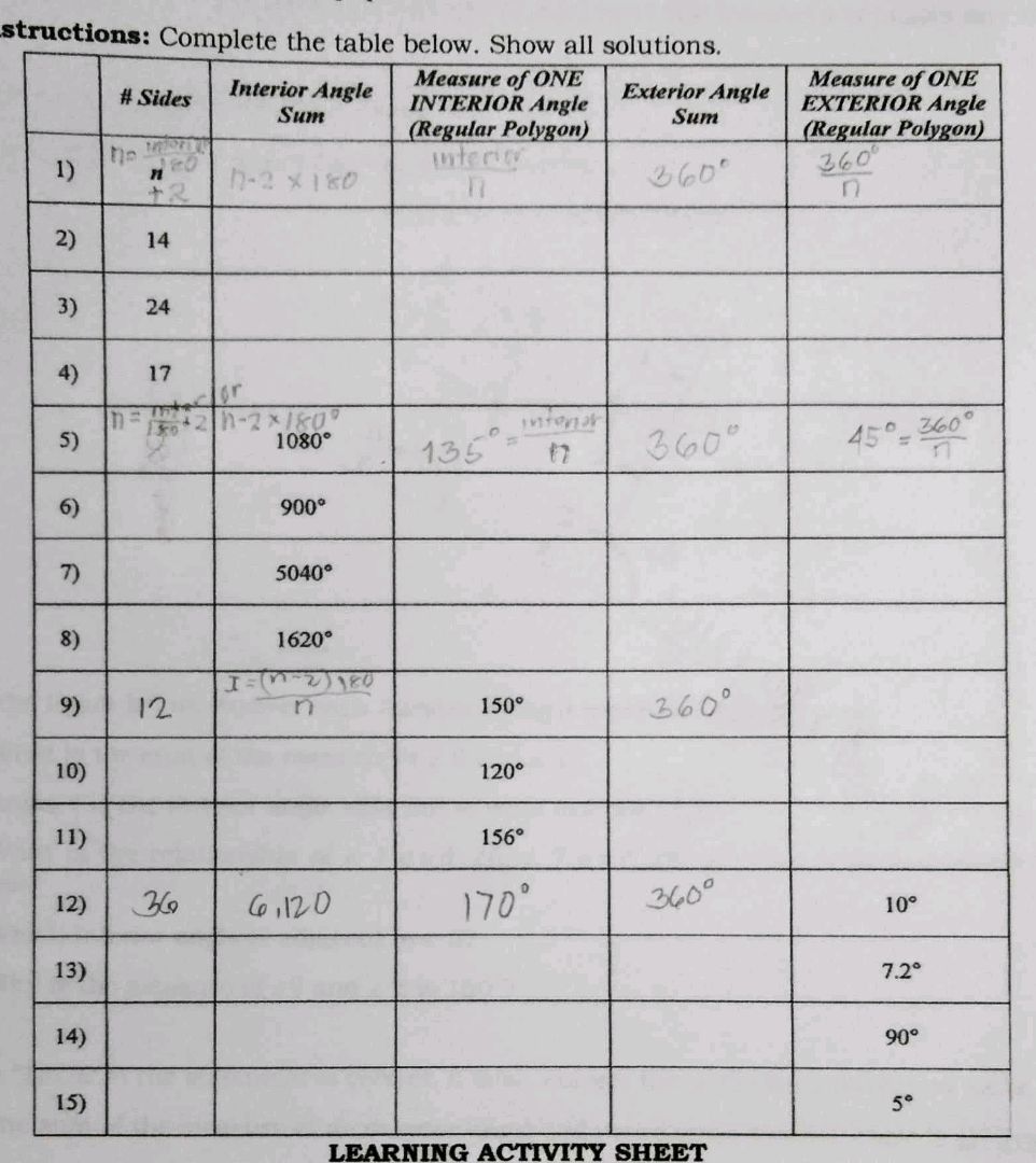 structions Complete the table below Show | StudyX