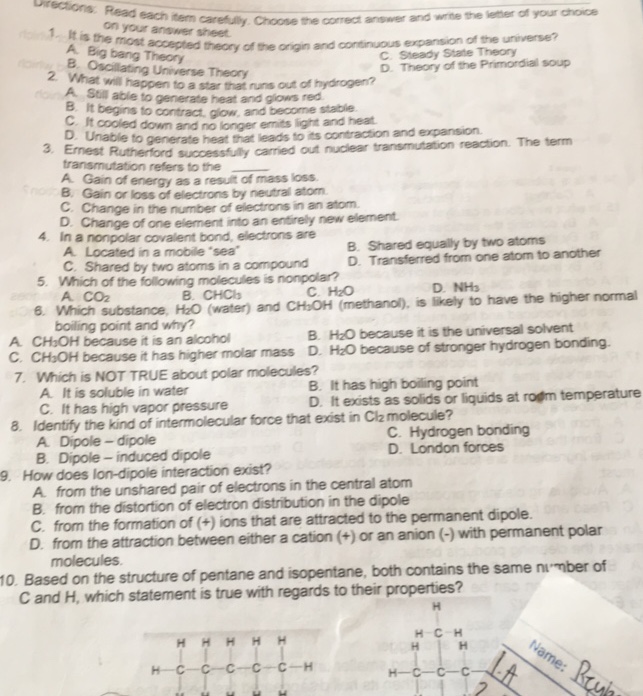 Directions Read each term carefully Choose | StudyX