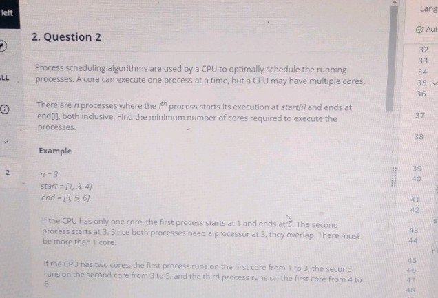 left Lang Aut 2 Question 2 32 Process | StudyX