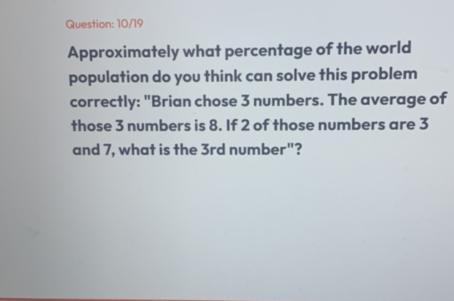 Question 10/19 Approximately what percentage | StudyX