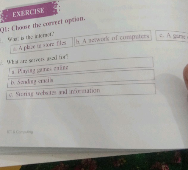 EXERCISE Q1 Choose the correct option i | StudyX